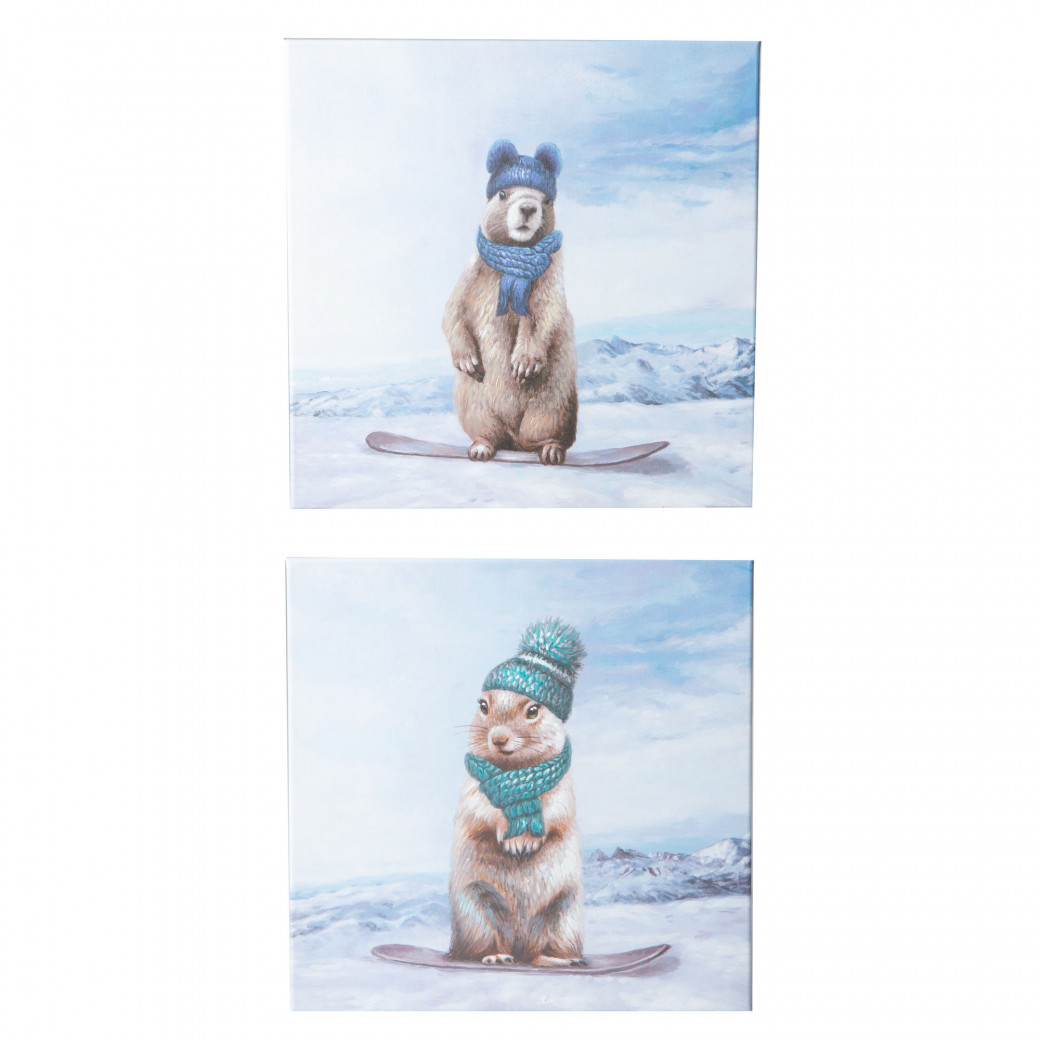 Mr And Mrs Marmotte x2 50X50 Amadeus