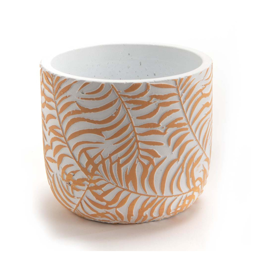 Cache Pot Feuilles Jaune Petit Amadeus