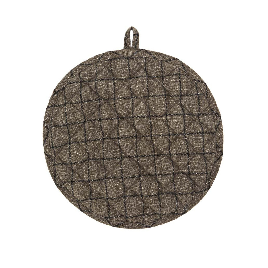 Manique Matelassée Taupe Noir