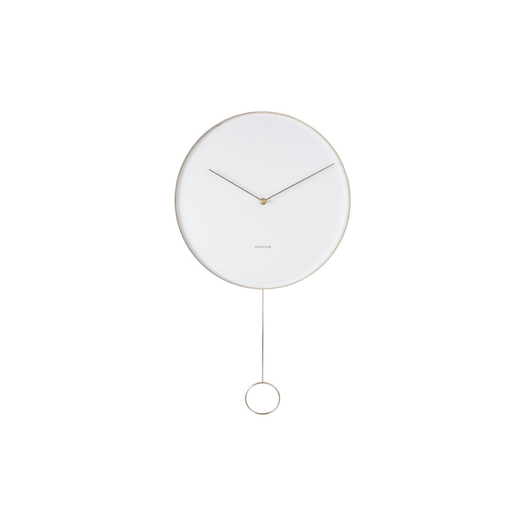 Horloge Murale Pendulum Blanc Karlsson KA5766WH