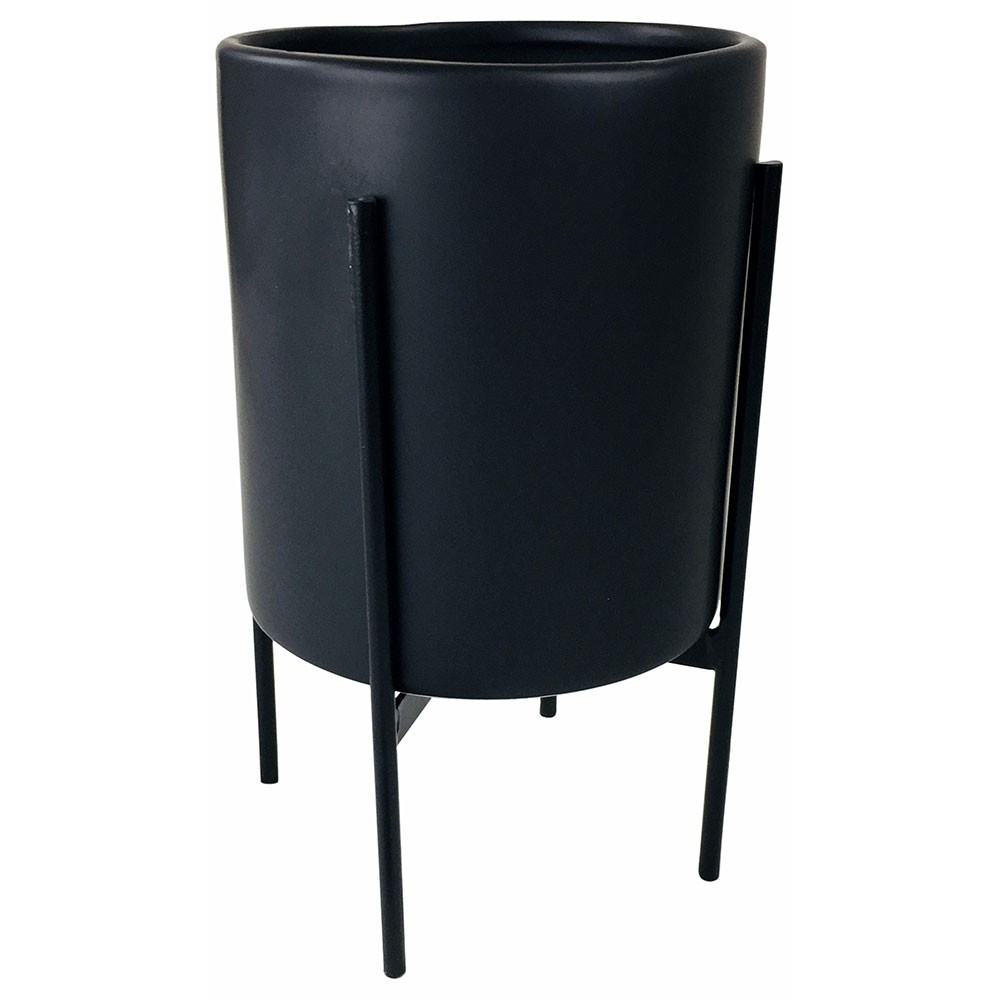 Cache-pot sur pieds en métal avec support 28cm - Livraison rapide