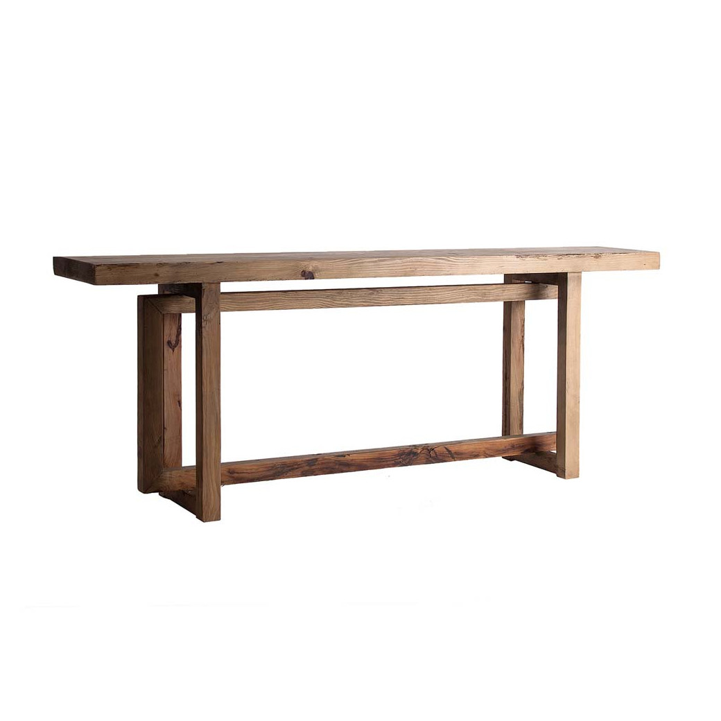 Console Hemye Naturel en Bois De Pin Recyclé 200cm 27046 Vical Home