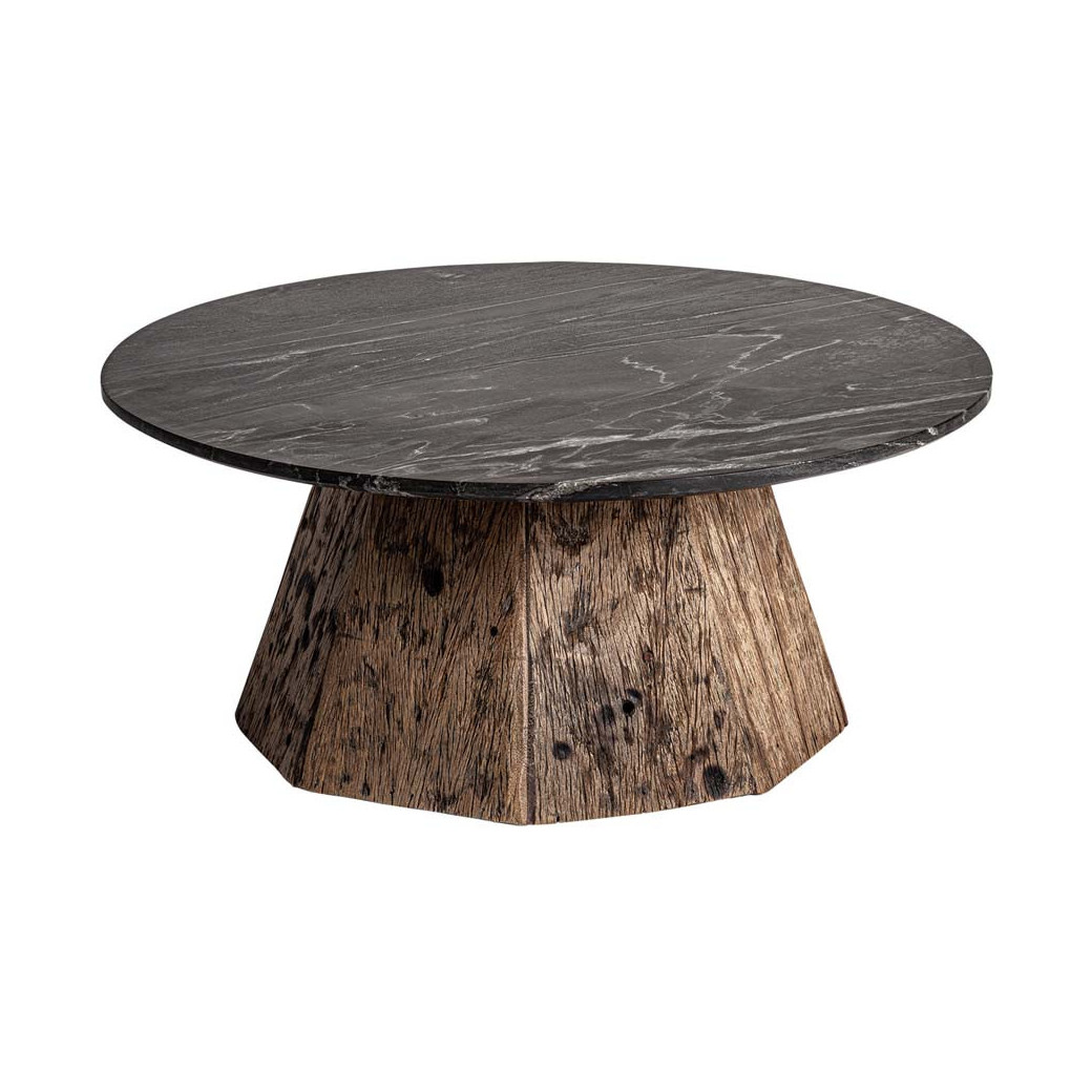 Table Basse Walding Naturel en Marble Mat 80cm 33382 Vical Home