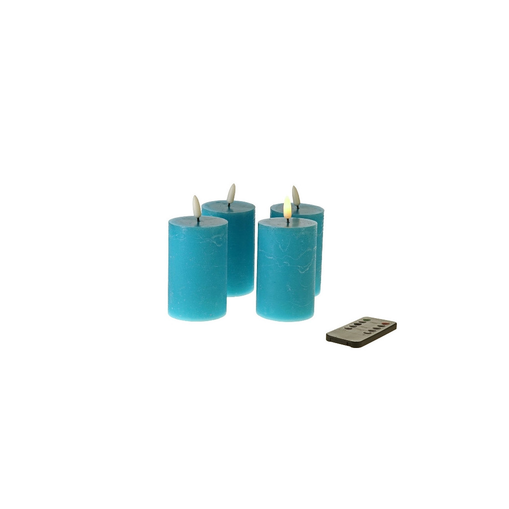 Set de 4 Bougie LED 3D Flame bleu LED Bougies & Lanternes Werner Voss 53717