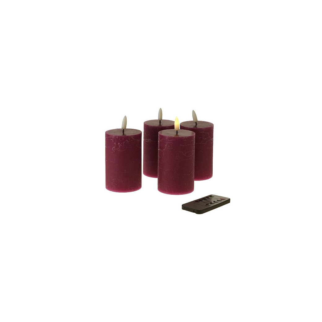 Set de 4 Bougie LED 3D Flame violet LED Bougies & Lanternes Werner Voss ...