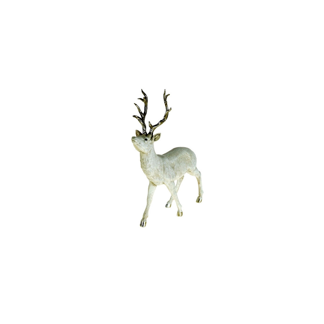 Cerf debout blanc/argent Figures Werner Voss 52567