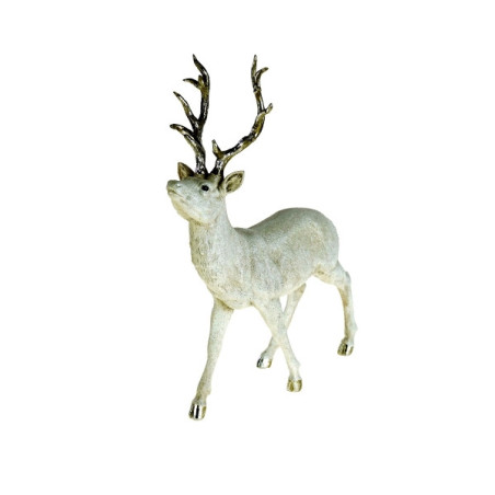 Cerf debout blanc/argent Figures Werner Voss 52567