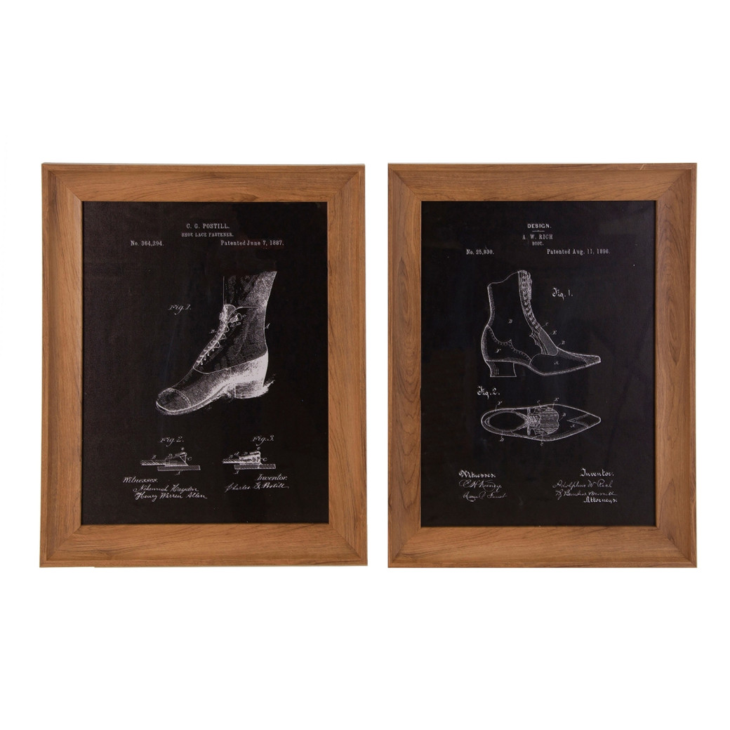 Tableau x2 Shoes 40cm Last Deco 22957
