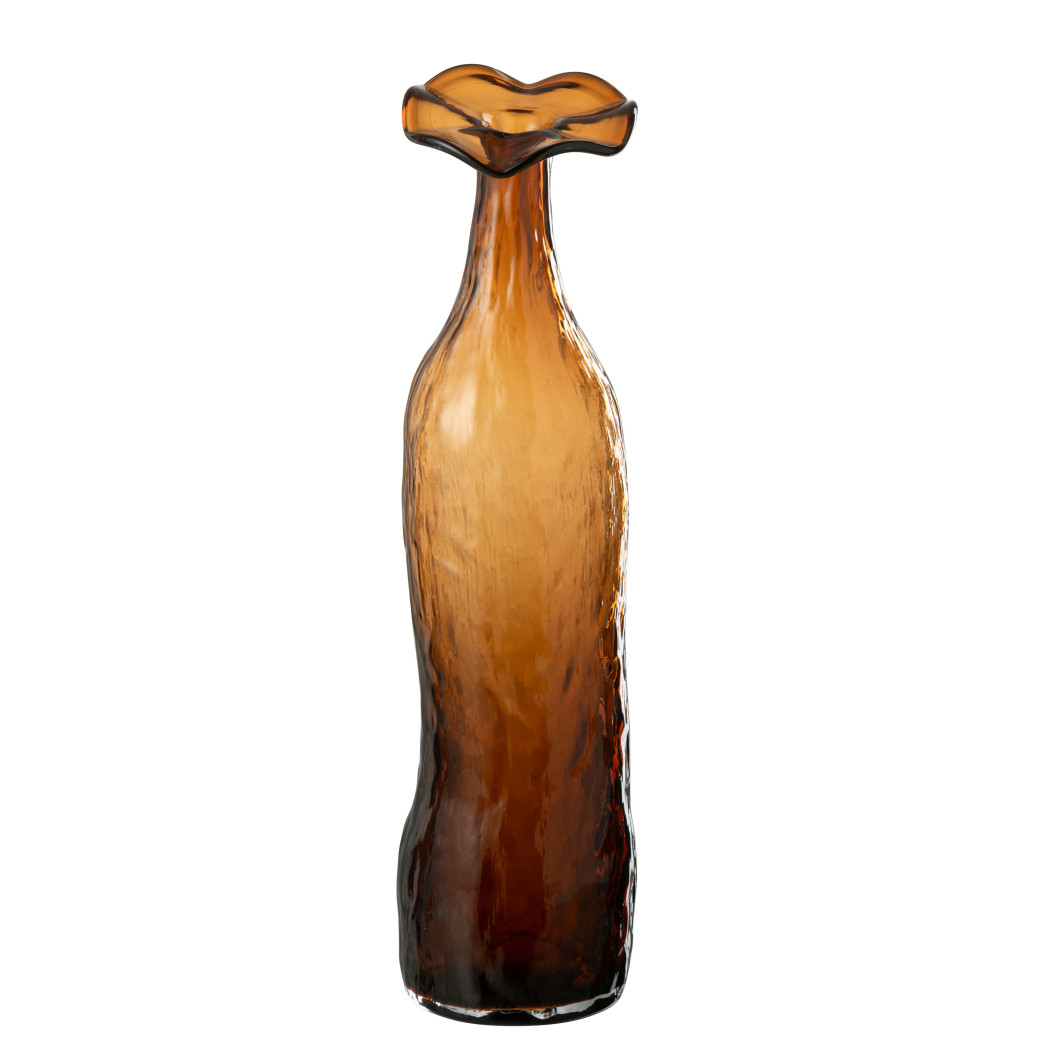 Vase Eclosion Verre Marron Large J-Line 49587
