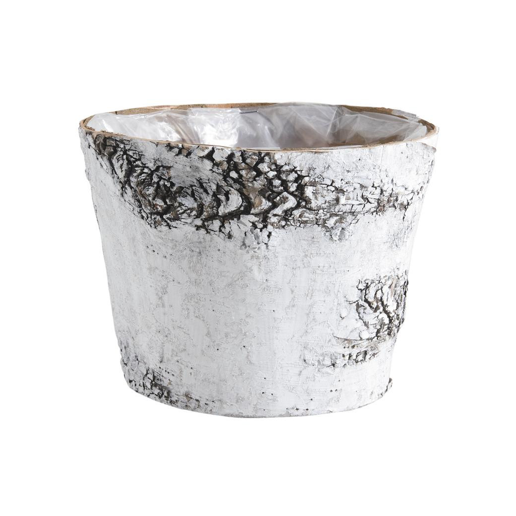 Cache-pot rond en bouleau Aubry Gaspard JCP3610P