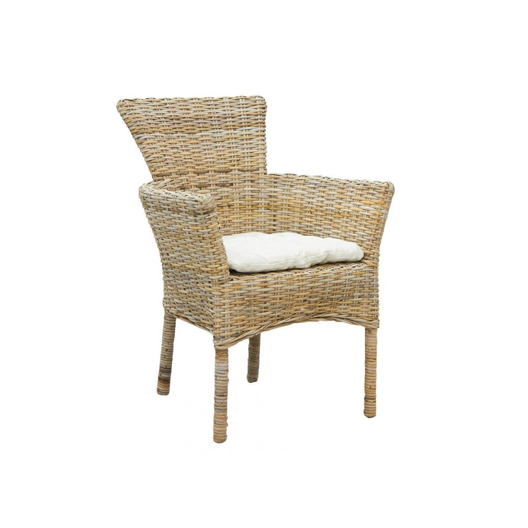 Fauteuil en poelet gris Aubry Gaspard MFA3640C