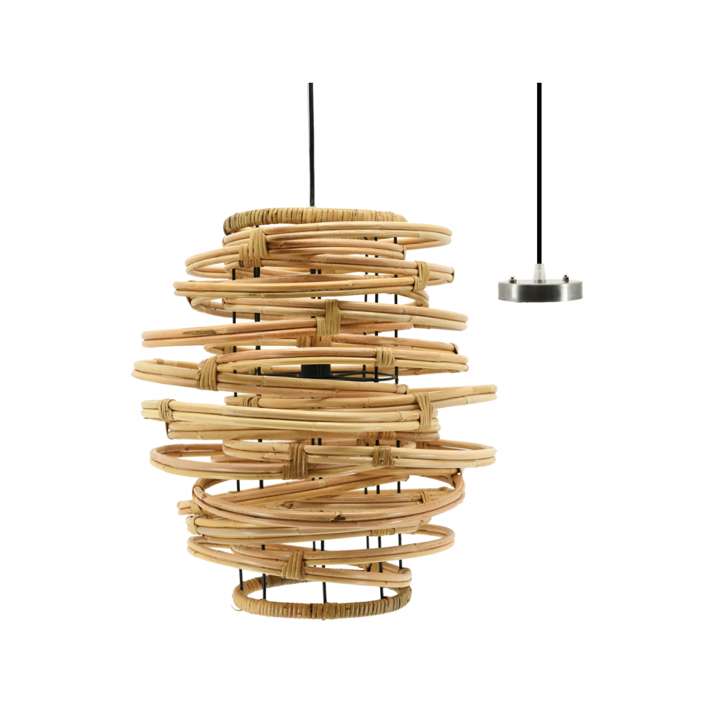 Suspension en rotin poelet naturel Aubry Gaspard NLA2680