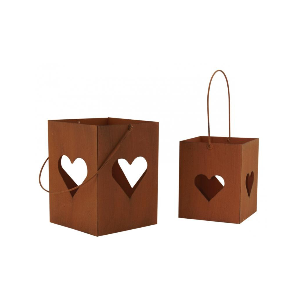 Photophores en métal rouillé Aubry Gaspard DBO197S