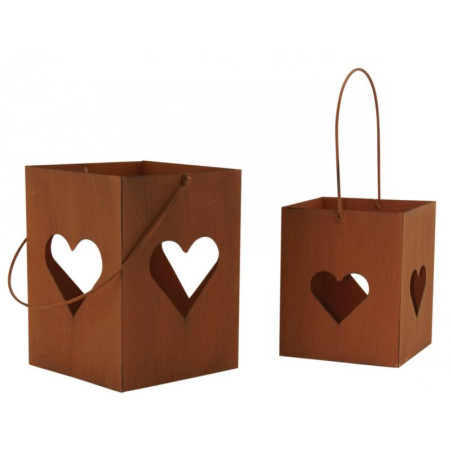 Photophores en métal rouillé Aubry Gaspard DBO197S