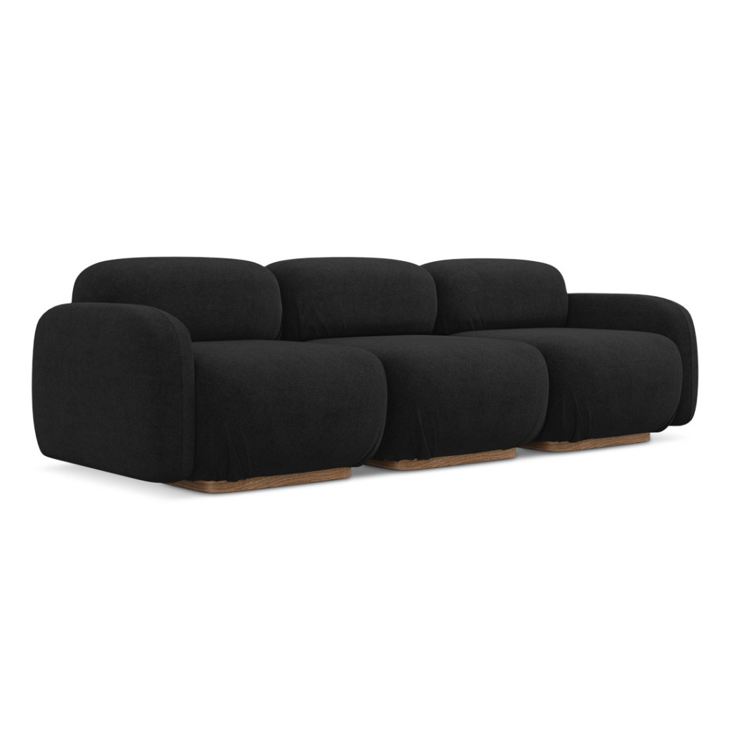 Sofa modulable 4 places Ailani Boucle Anthracite Makamii AILANI_4S_7_W1_C21