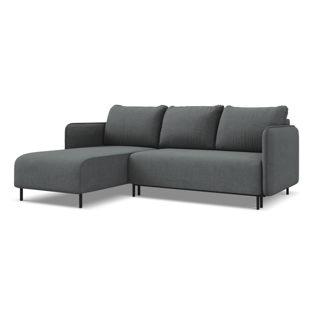 Sofa d'angle convertible Luana Tissu Gray Makamii LUANA_LCF_24_W1_C16