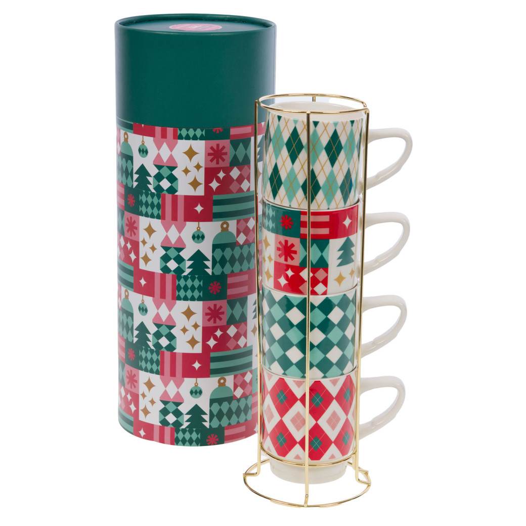 Coffret Rack 4 Tasses Dejeuner Santa Amadeus 166175