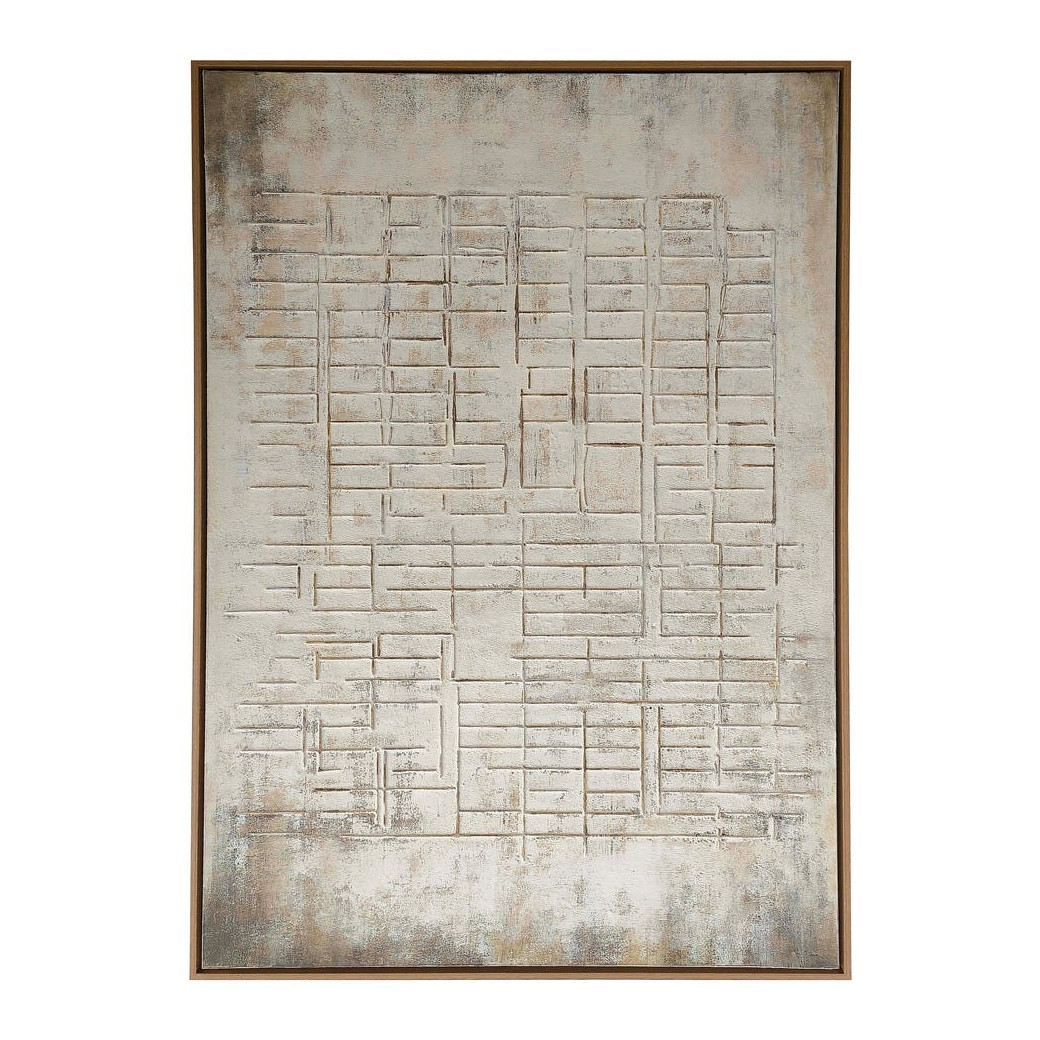 Tableau texture toile décoration 83x123 cm Ixia 614695