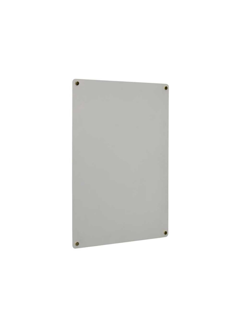 Planche Rectangulaire En Métal Gris Hübsch | Plante-ta-deco.com