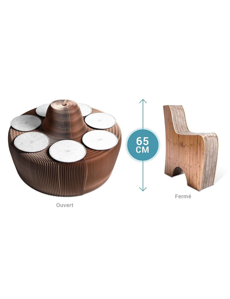 Canapé Banc Extensible Marron Stooly | Plante-ta-deco.com