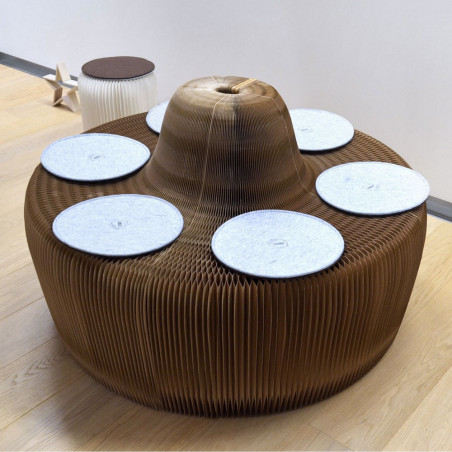 Canapé Banc Extensible Marron Stooly | Plante-ta-deco.com