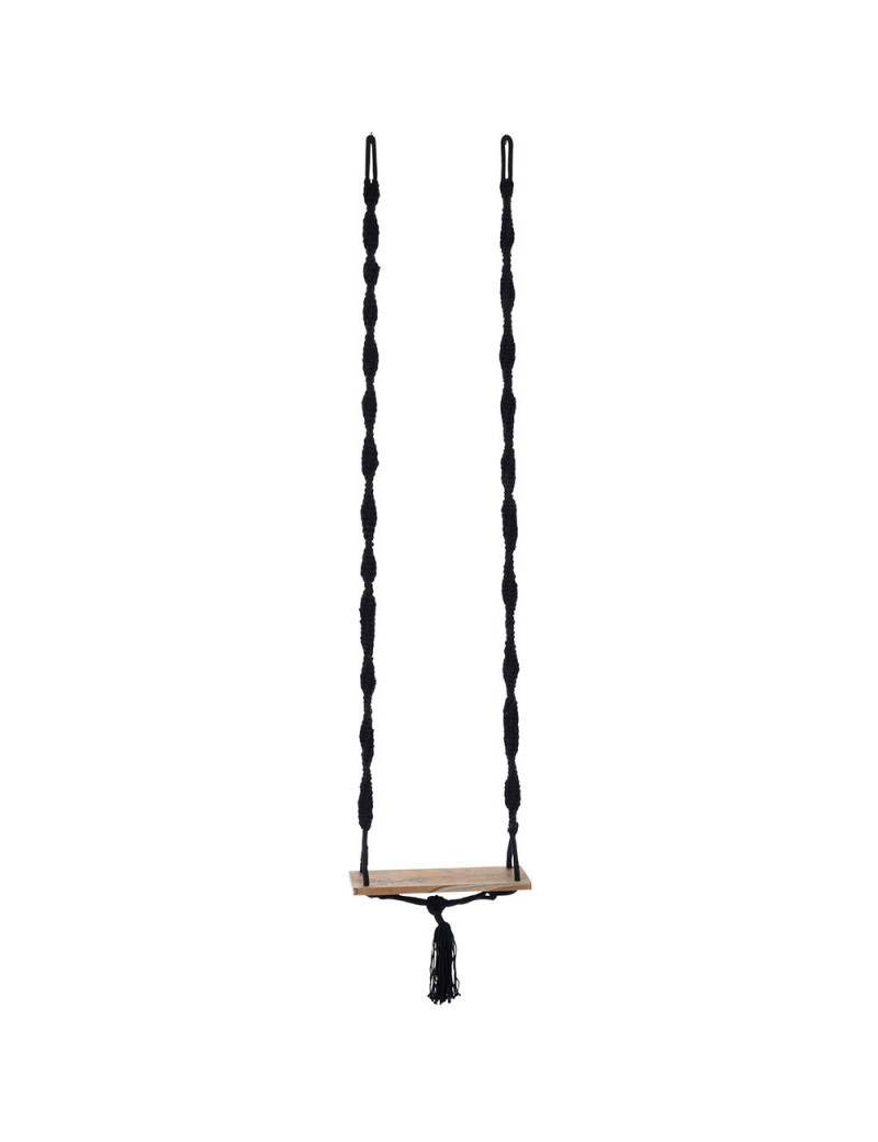 Balancoire Coton/Alabasia Bois Noir J-line | Plante-ta-deco.com